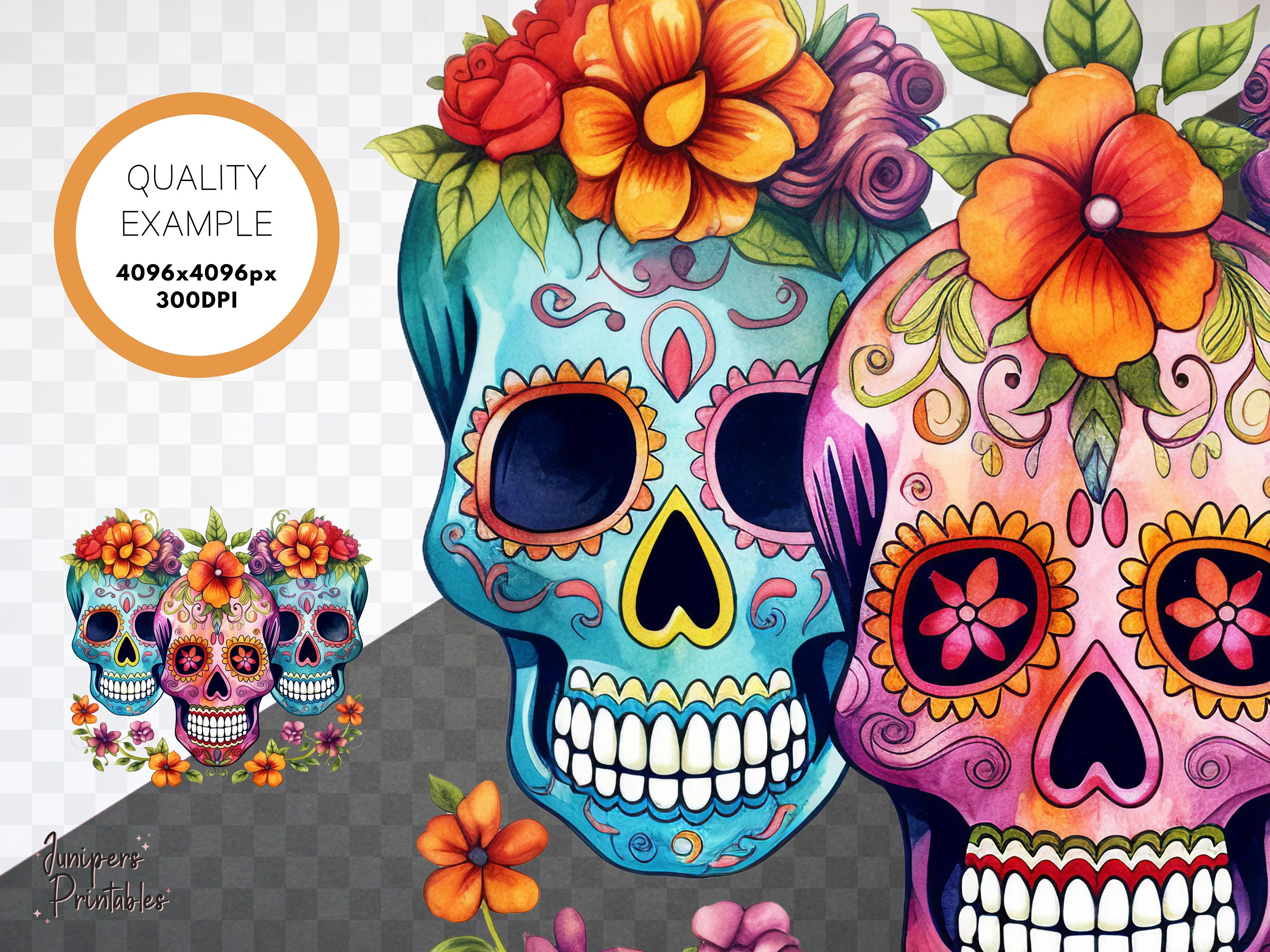 60 Dia De Los Muertos Clipart Bundle, High Quality Transparent PNG ...