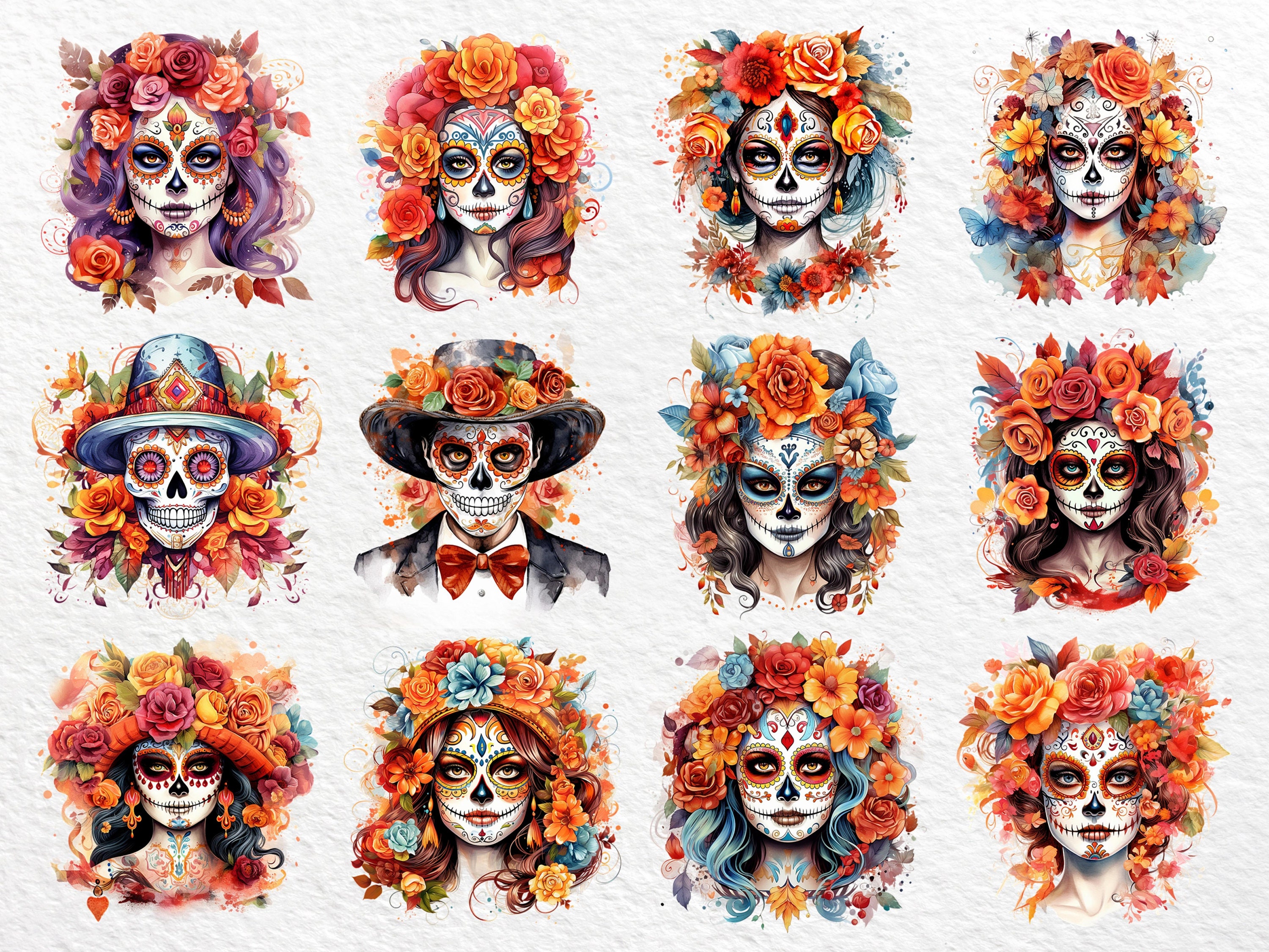 60 Dia De Los Muertos Clipart Bundle, High Quality Transparent PNG ...