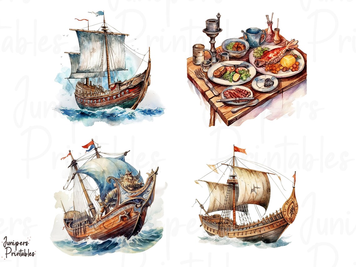 Norse Vikings Clipart Bundle 28 High Quality Transparent PNG - Etsy