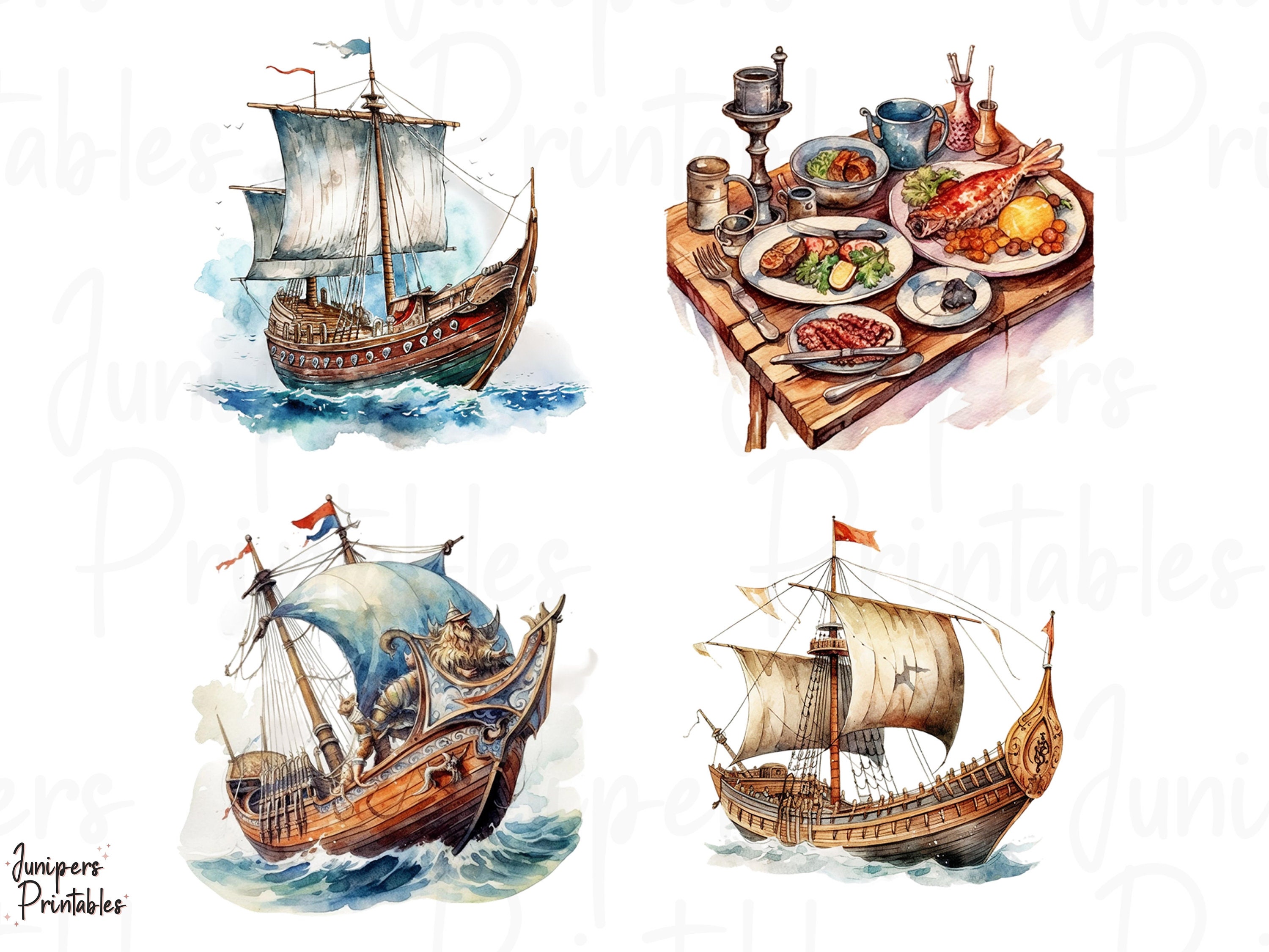 Norse Vikings Clipart Bundle 28 High Quality Transparent PNG - Etsy