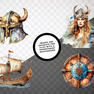 Norse Vikings Clipart Bundle, 28 High Quality Transparent PNG for ...