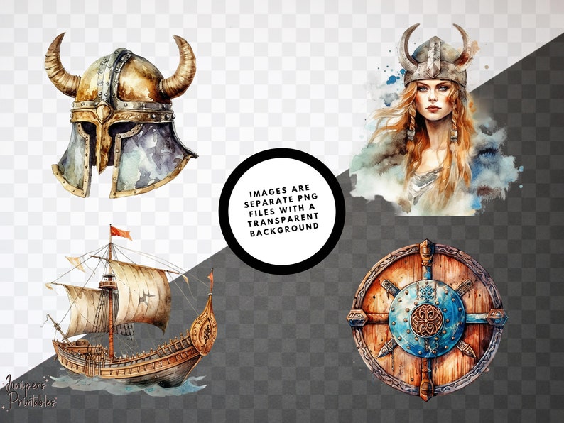 Norse Vikings Clipart Bundle 28 High Quality Transparent PNG - Etsy
