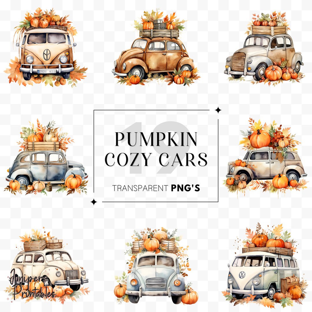 19 Fall Pumpkin Volkswagen Clipart, Cozy Cars, High Quality Pngs ...