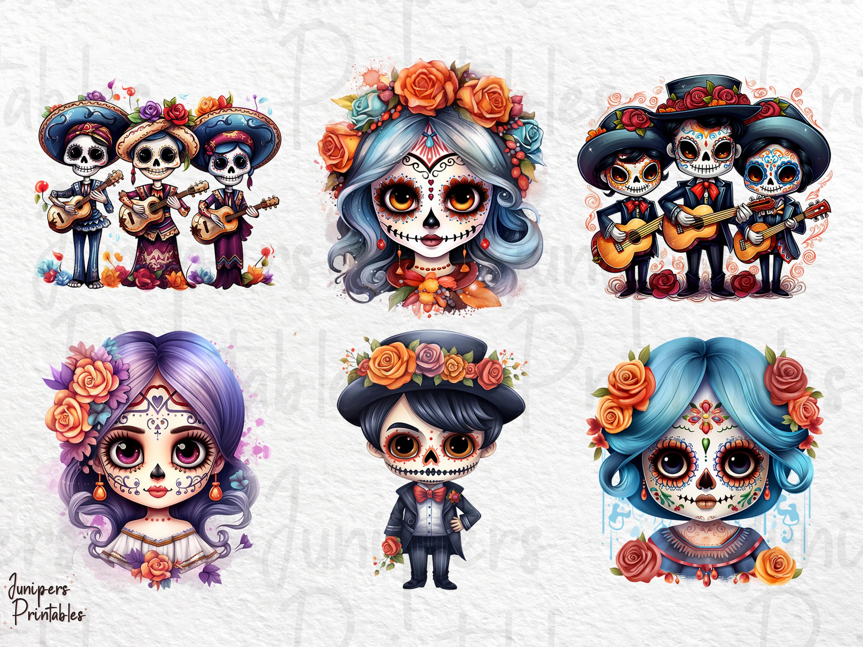 76 Cute Dia De Los Muertos Clipart Bundle, High Quality Transparent PNG ...