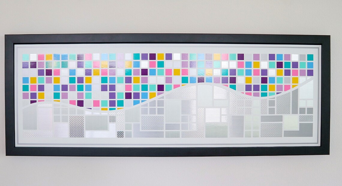 Abstract Wall Art Panel Mosaic Art Vertical Panel Abstract Horizontal ...