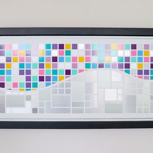 Abstract Wall Art Panel Mosaic Art Vertical Panel Abstract Horizontal ...