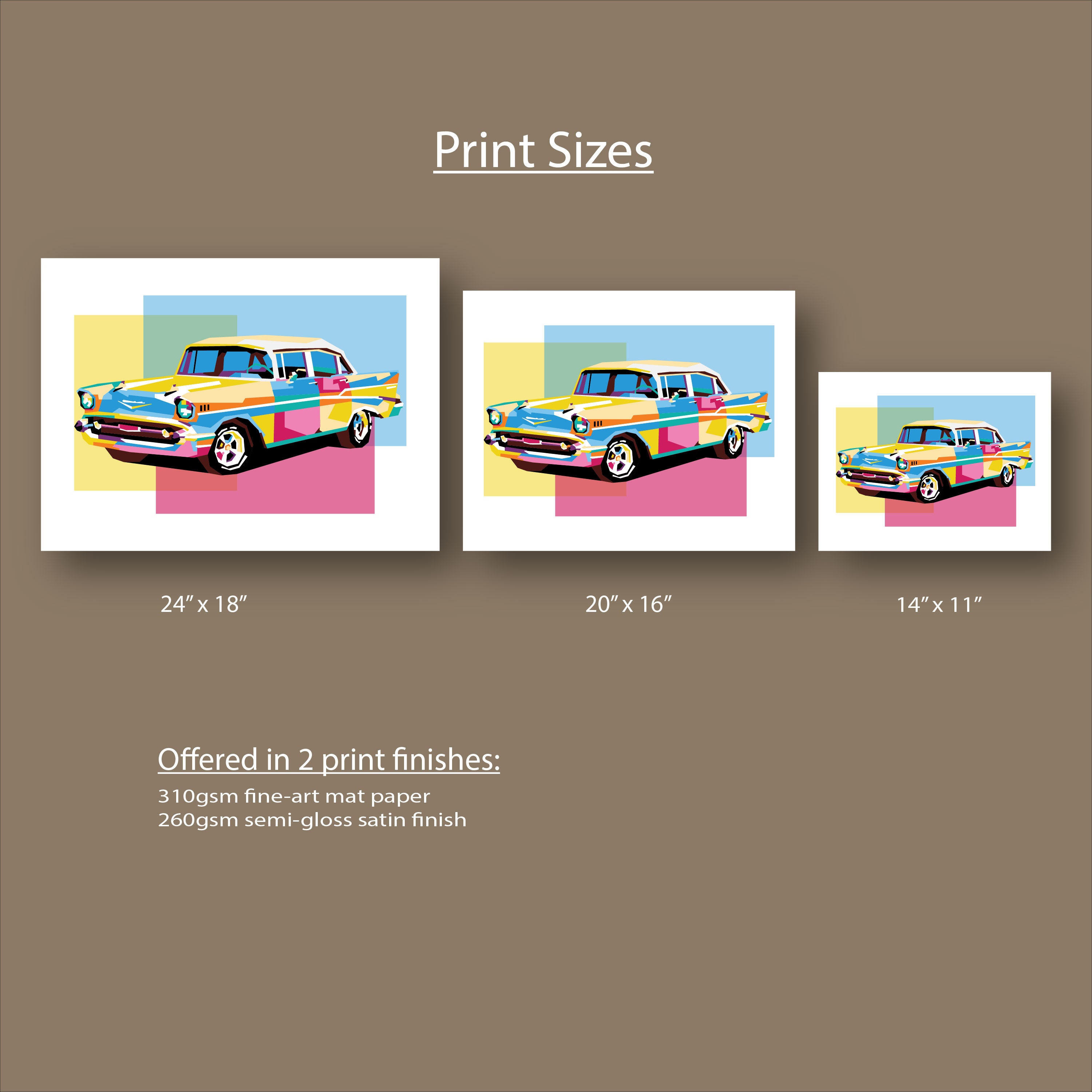 57 Chevy Poster Pop Art WPAP Art for Man Cave Den Modern Art ...