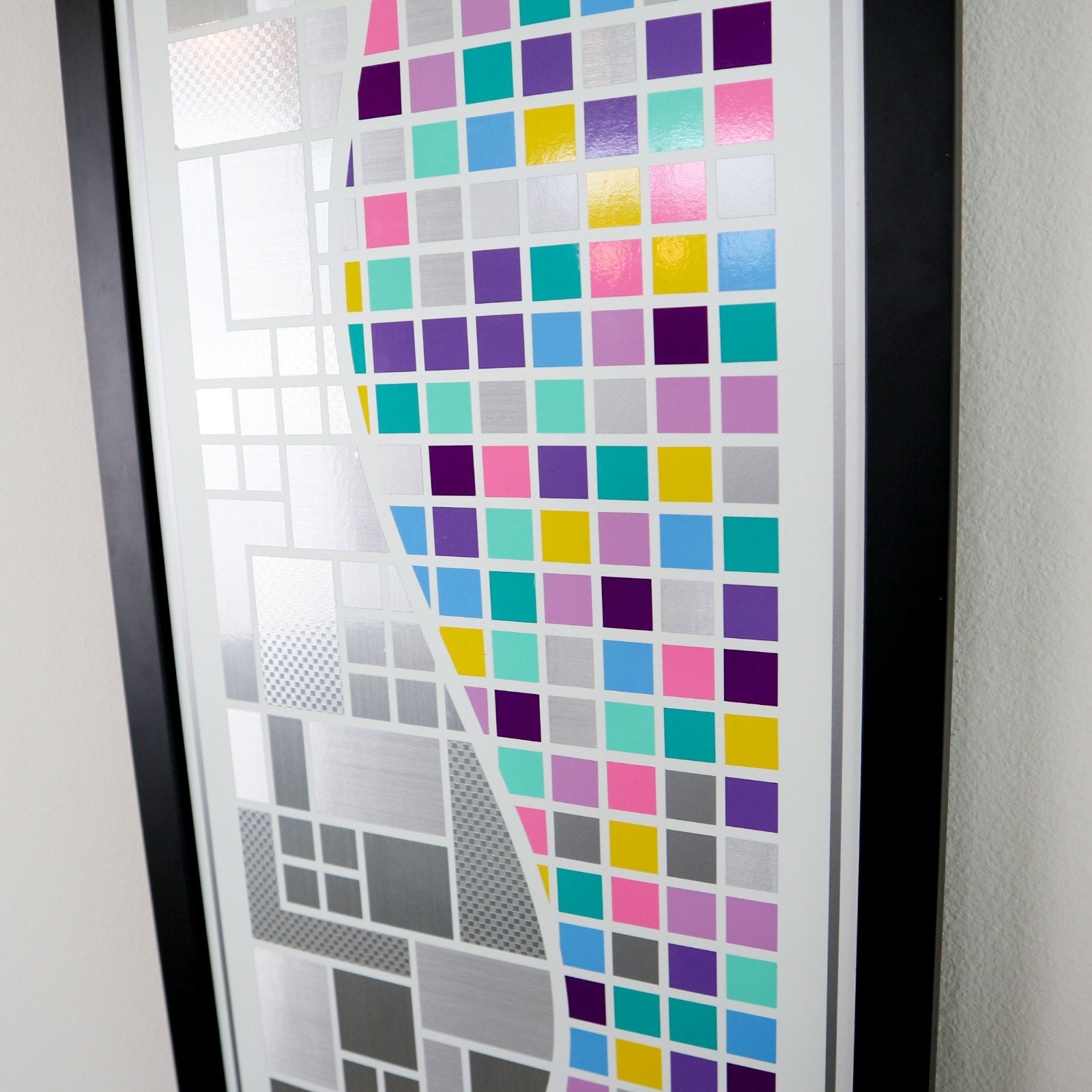 Abstract Wall Art Panel Mosaic Art Vertical Panel Abstract Horizontal ...