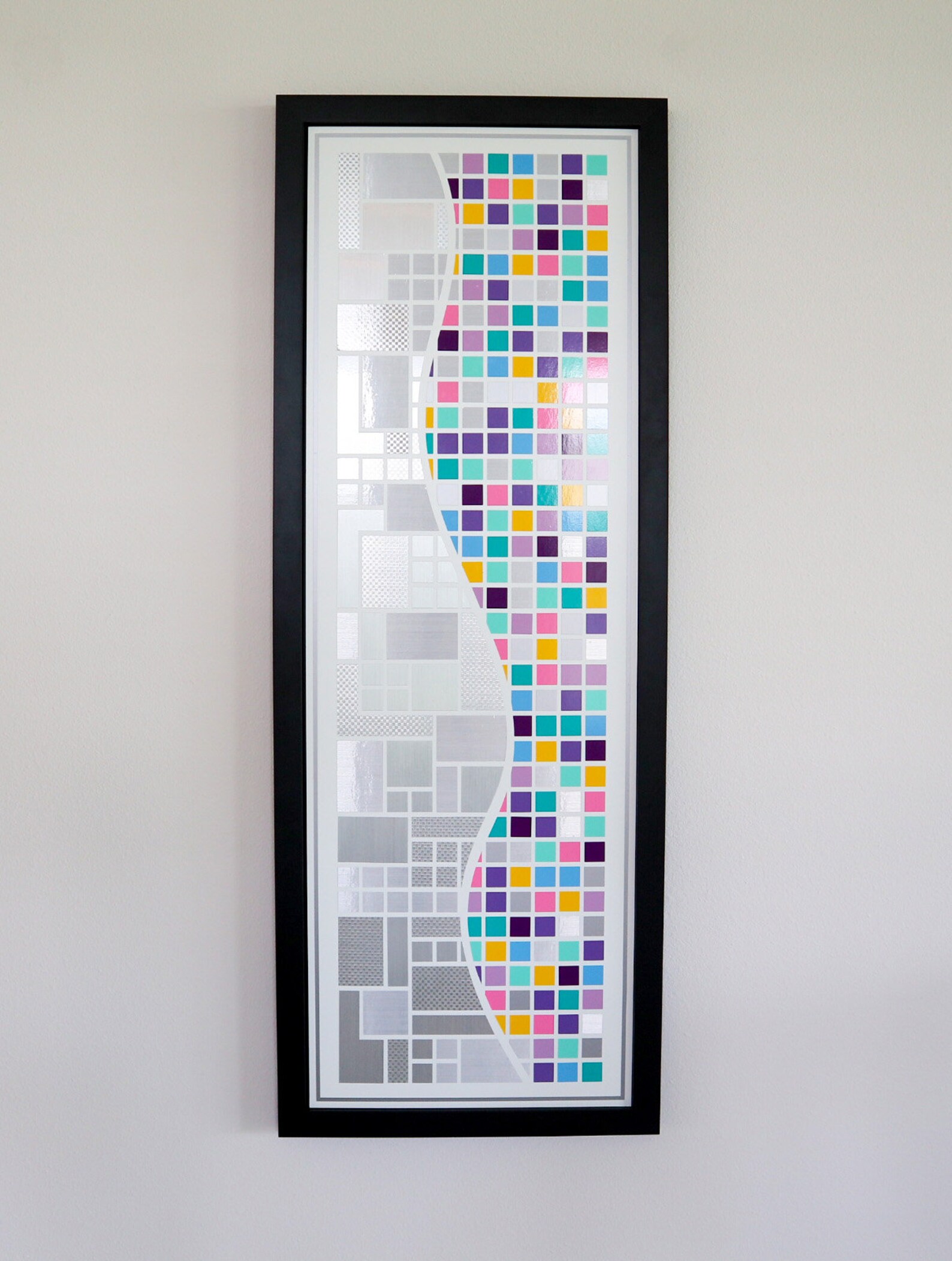 Abstract Wall Art Panel Mosaic Art Vertical Panel Abstract Horizontal ...