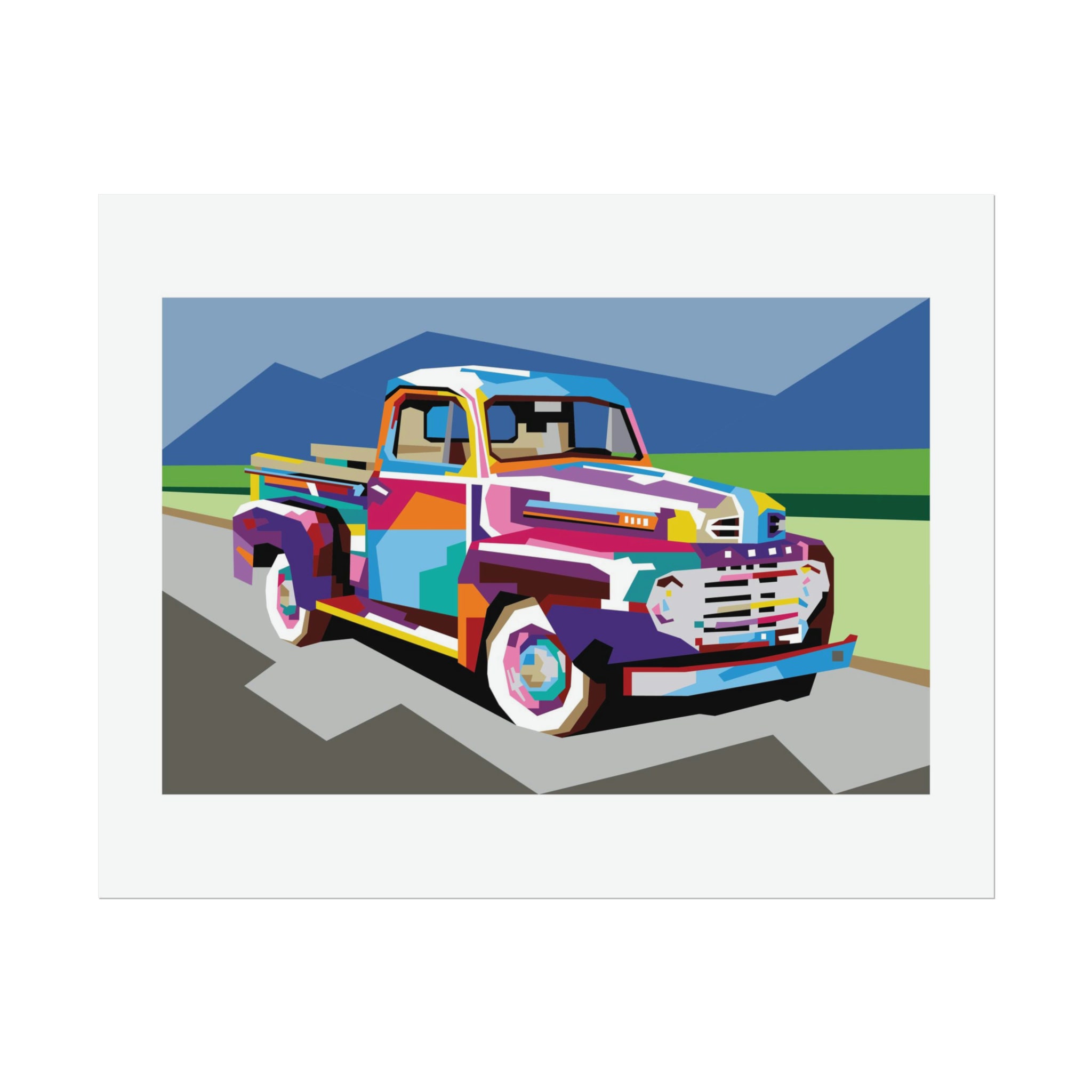 49 Ford Poster Man Cave Art WPAP Pop Art 49 Ford Pickup Wall Art - Etsy