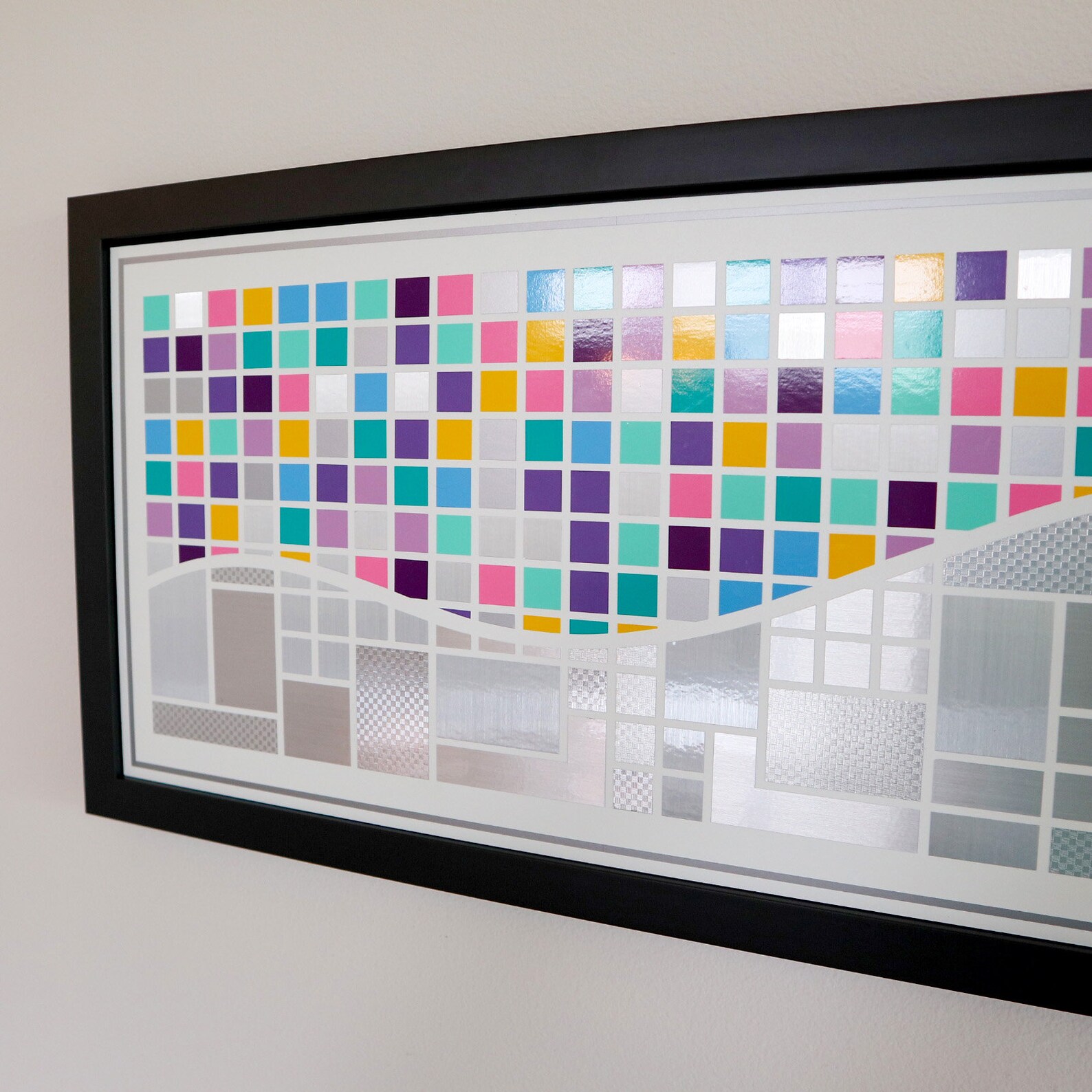 Abstract Wall Art Panel Mosaic Art Vertical Panel Abstract Horizontal ...