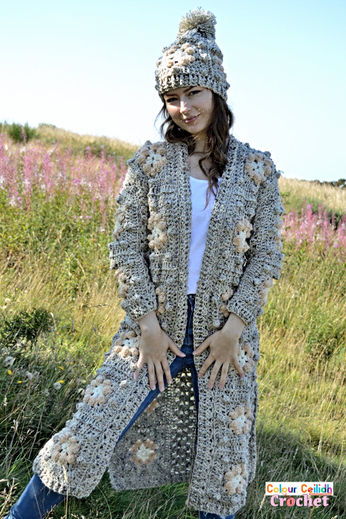 Crochet Granny Square Cardigan Pattern PDF Youtube Tutorial - Etsy