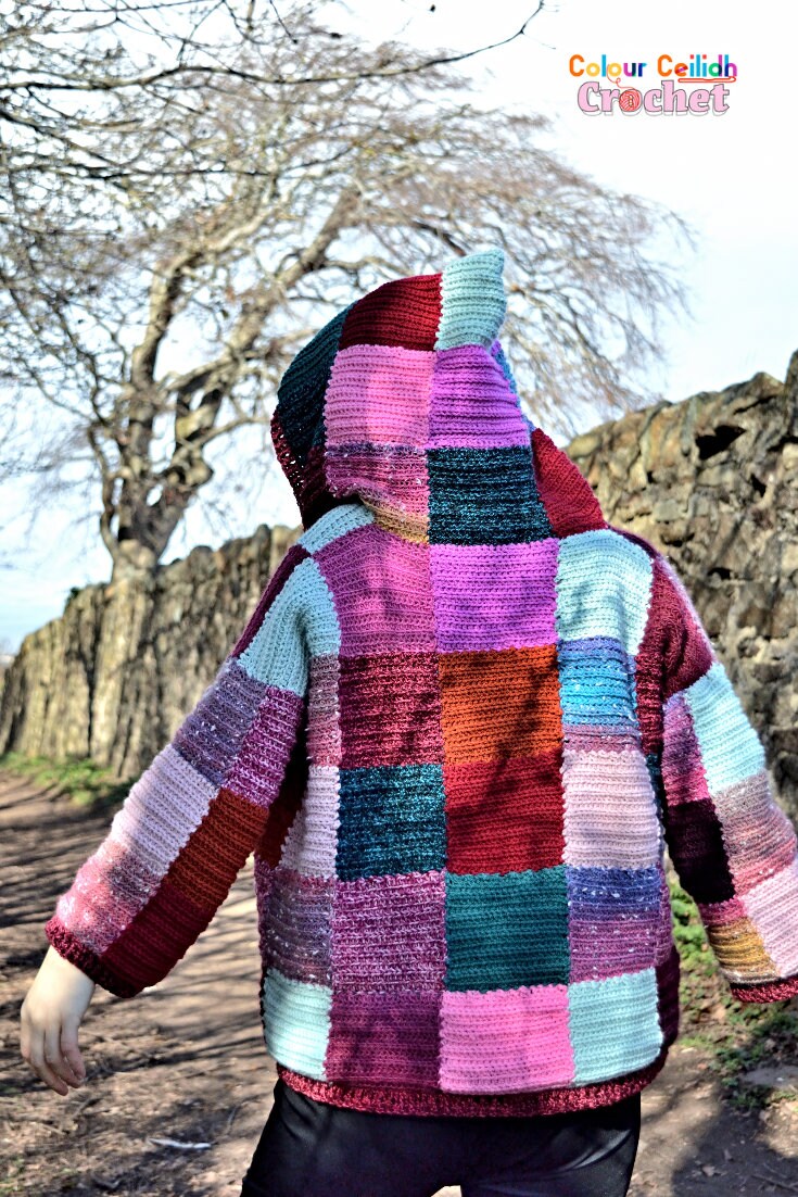 Crochet Patchwork Hoodie Pattern PDF | Patchwork Cardigan for Beginners ...