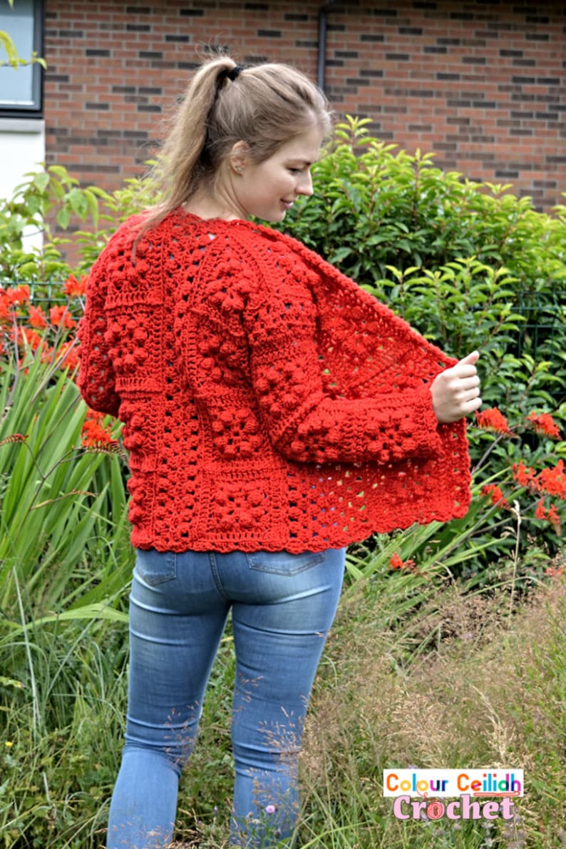 Crochet Granny Square Cardigan Pattern PDF | Youtube Tutorial | Layout ...