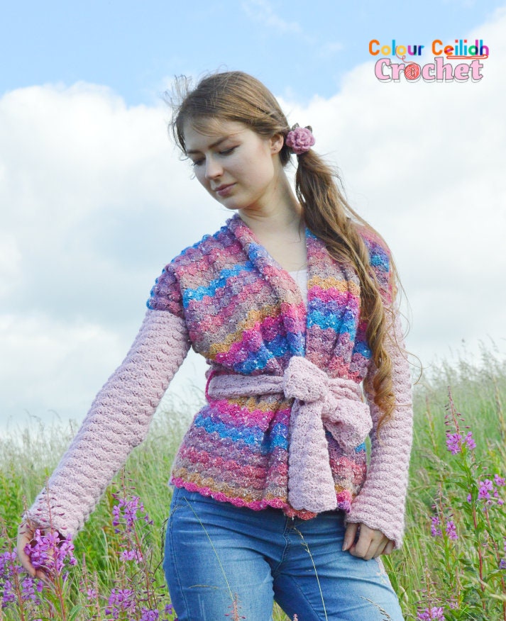 Crochet Cardigan Heather Pattern / Easy Cardigan From 3 Rectangles ...