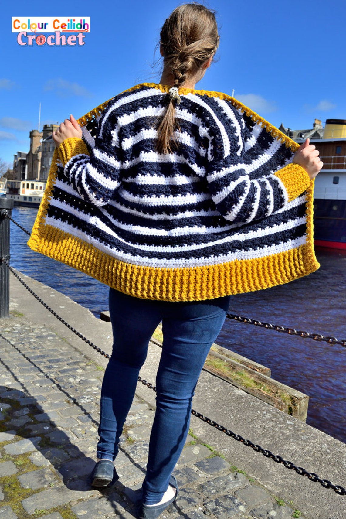 Crochet Nautical Cardigan Pattern PDF Easy Crochet Summer - Etsy UK