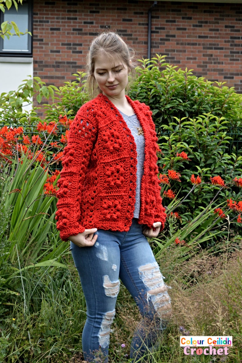 Crochet Granny Square Cardigan Pattern PDF | Youtube Tutorial | Layout ...