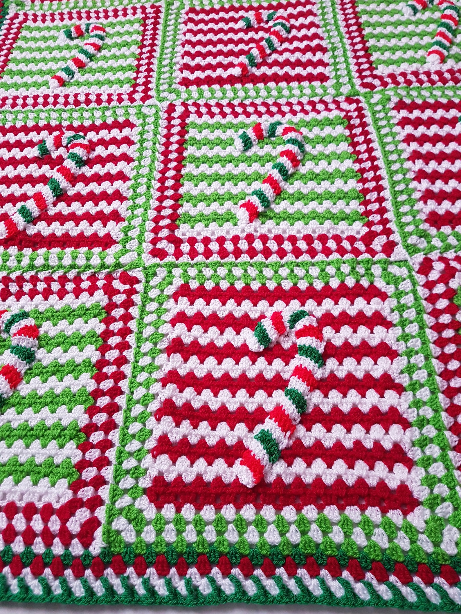 CROCHET PATTERN candy Cane Lane Christmas Afghan - Etsy
