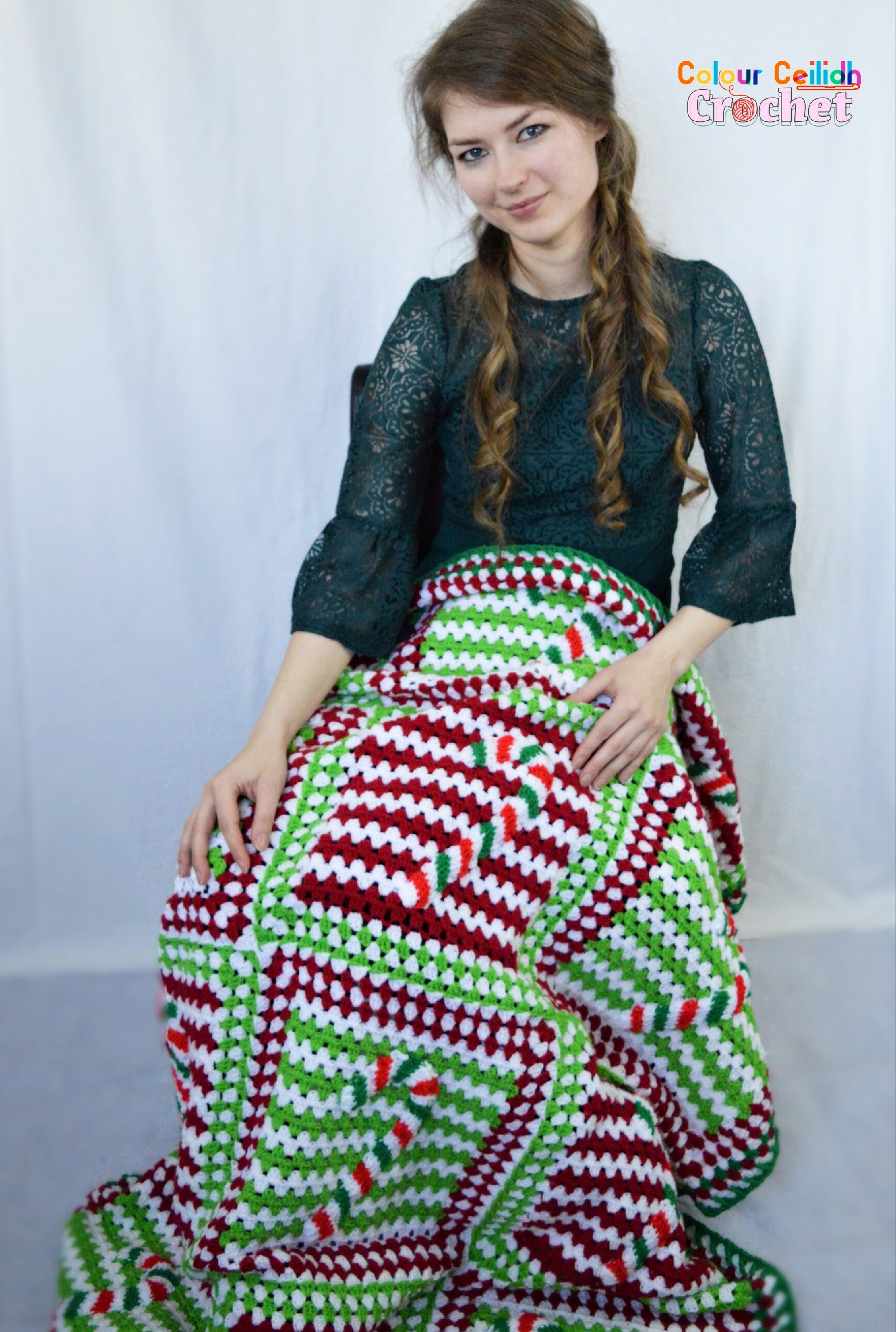 CROCHET PATTERN Candy Cane Lane Christmas afghan | Etsy