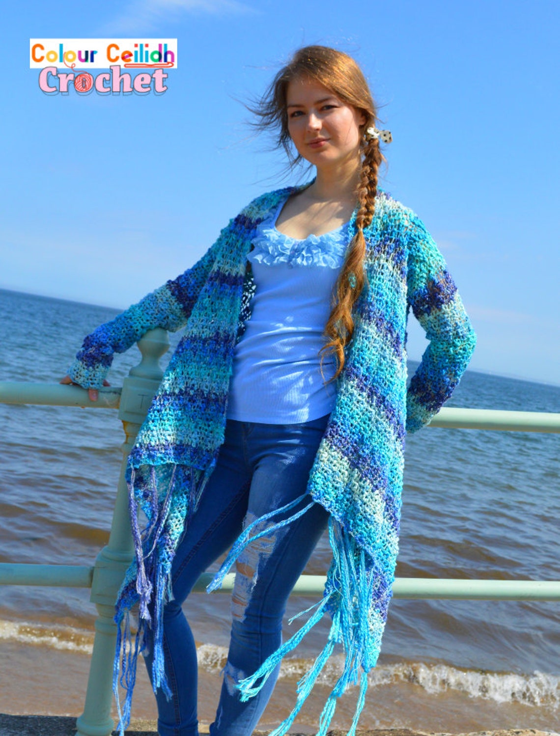 Crochet Waterfall Cardigan Pattern / Easy Pattern PDF / Womens | Etsy