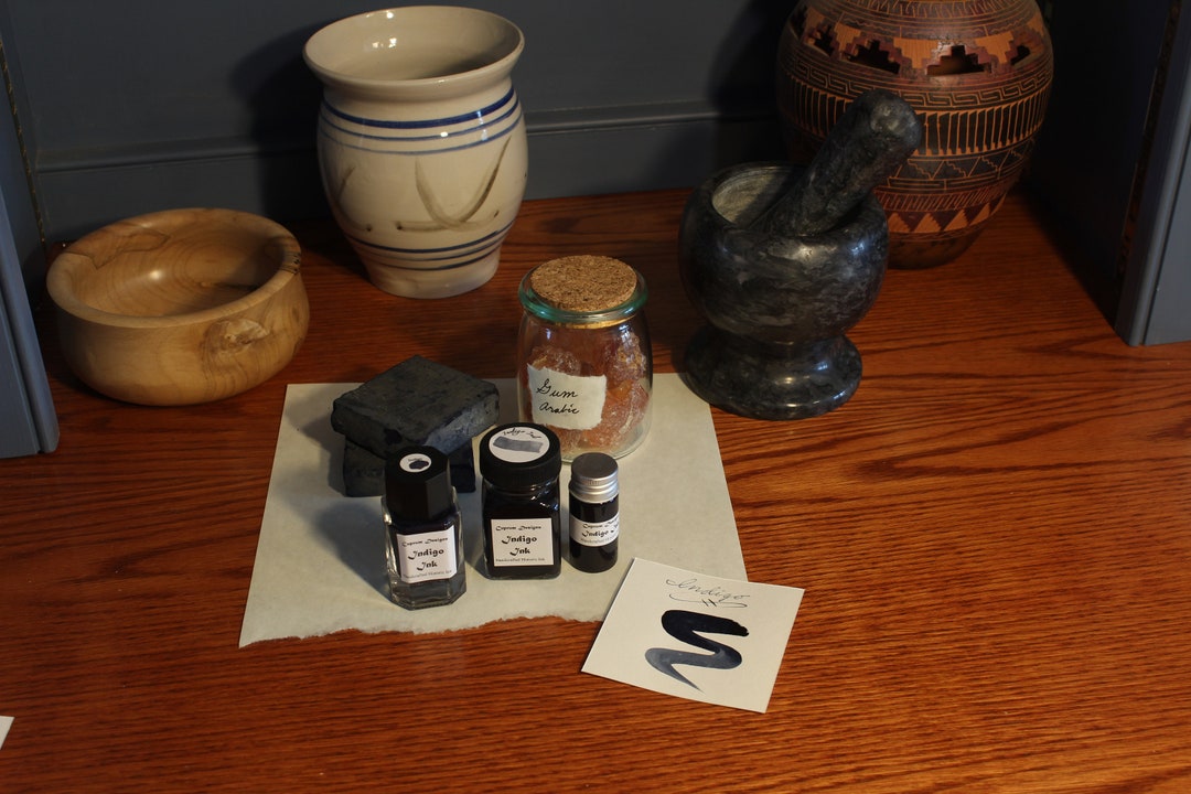 Indigo Blue Handcrafted Calligraphy Ink - Etsy