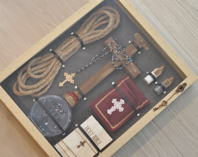 Vintage Exorcism Kit Shadow Box Dark Grey - Etsy