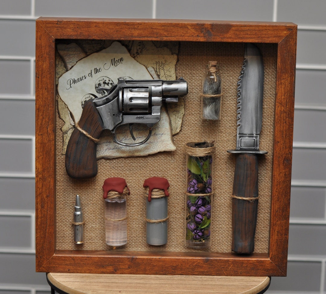 Vintage Werewolf Hunting Kit Shadow Box Medium - Etsy