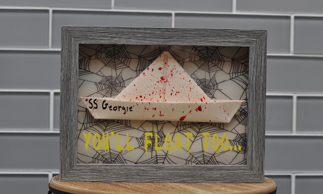 IT Horror Movie Shadow Box Grey Spider Web - Etsy
