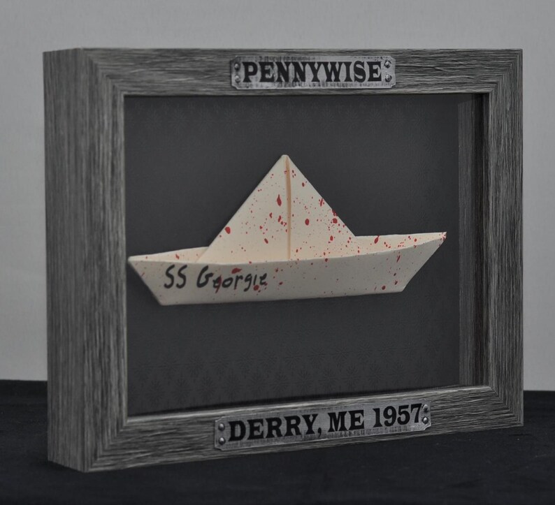 IT Inspired Horror Movie Shadow Box- Paper Boat- SS Georgie - Etsy