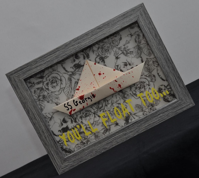 IT Inspired Horror Movie Shadow Box- Paper Boat- SS Georgie - Etsy