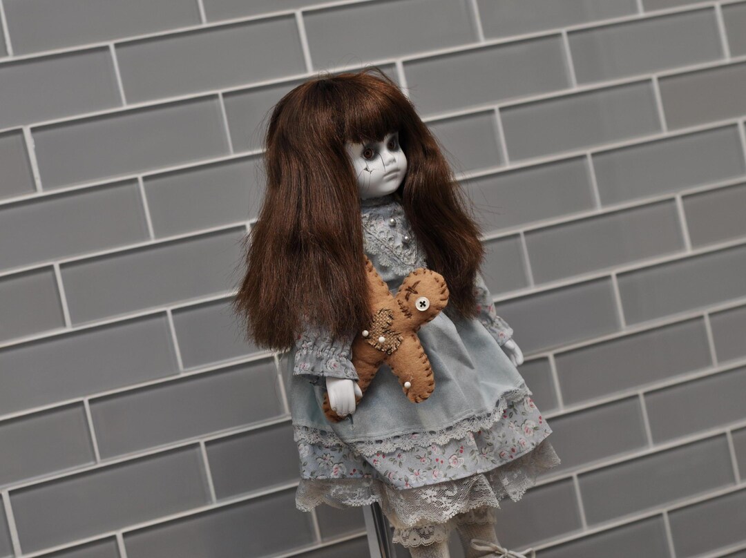Creepy Scary Porcelain Horror Doll- Stacy With Voodoo Doll - Etsy