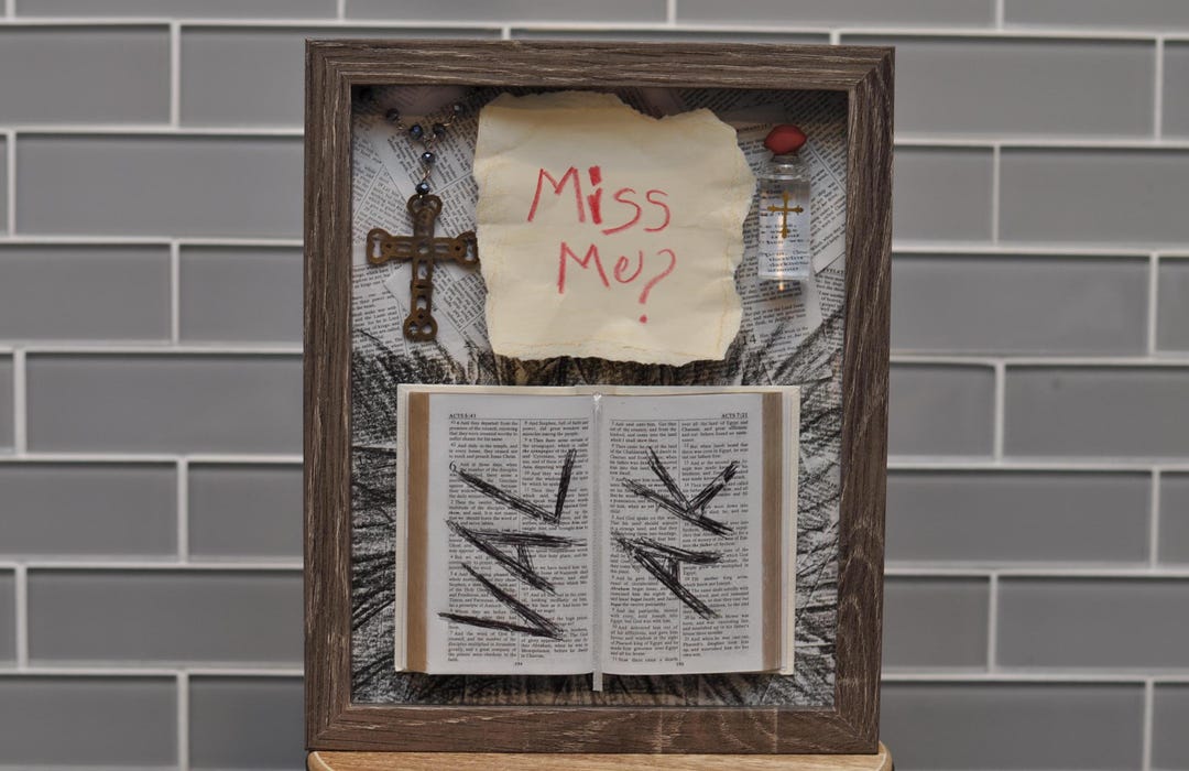 The Conjuring Shadow Box Annabelle Valak Rustic Frame - Etsy