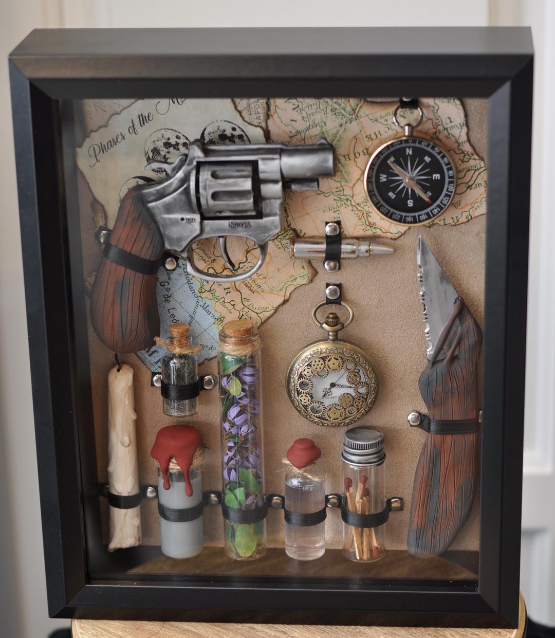 Vintage Werewolf Hunting Kit Shadow Box Medium - Etsy