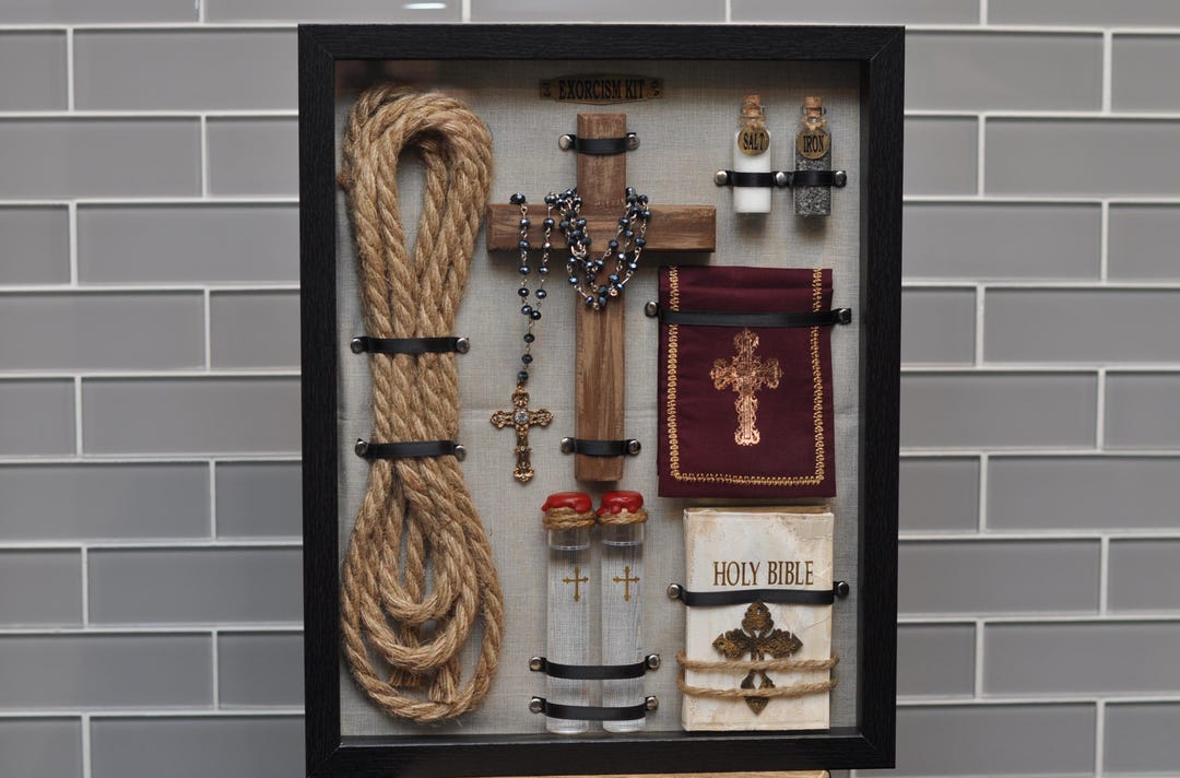 Vintage Exorcism Kit Shadow Box- Black Frame - Etsy