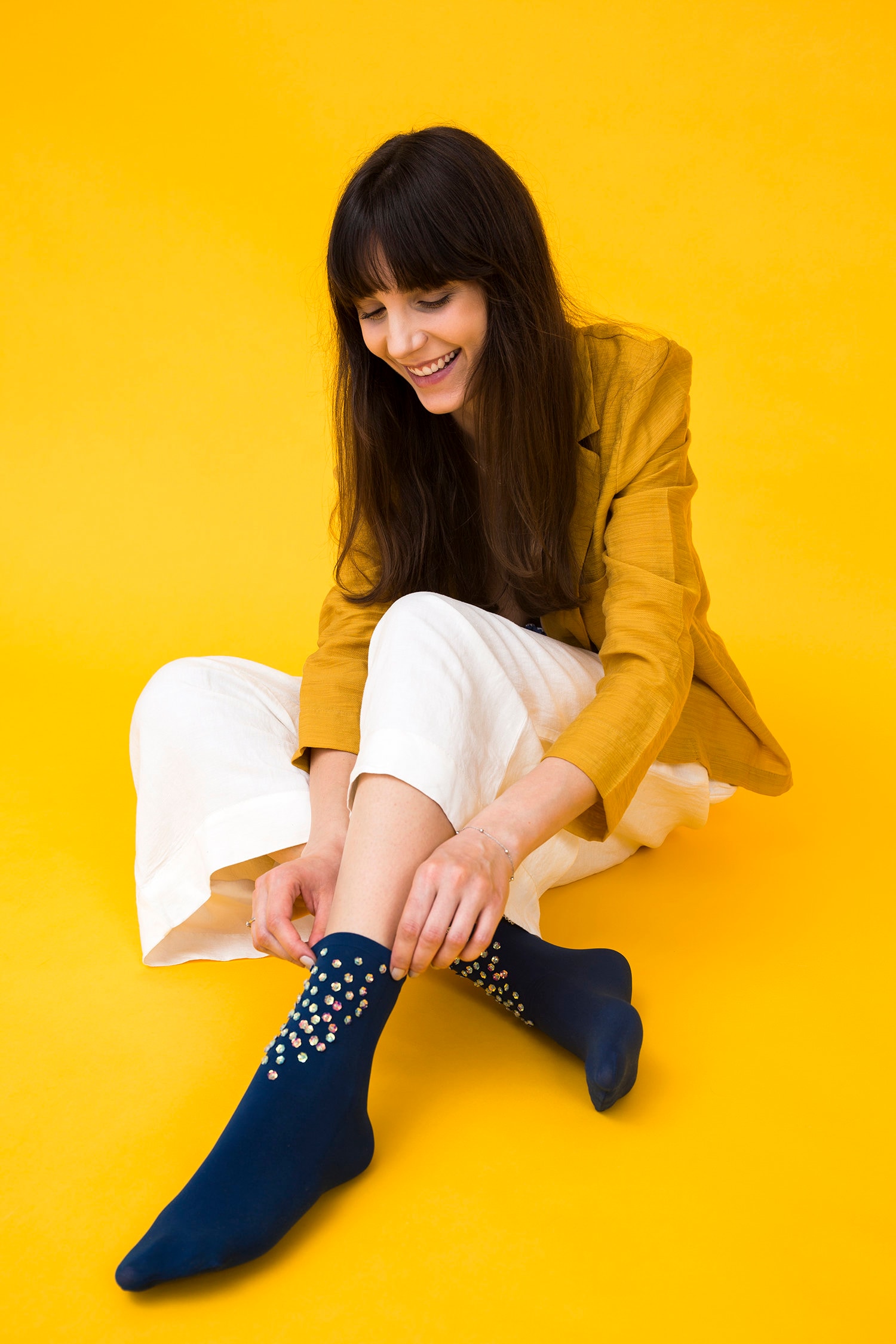 Dark Blue Nylon Socks Ultramarine Dream - Etsy