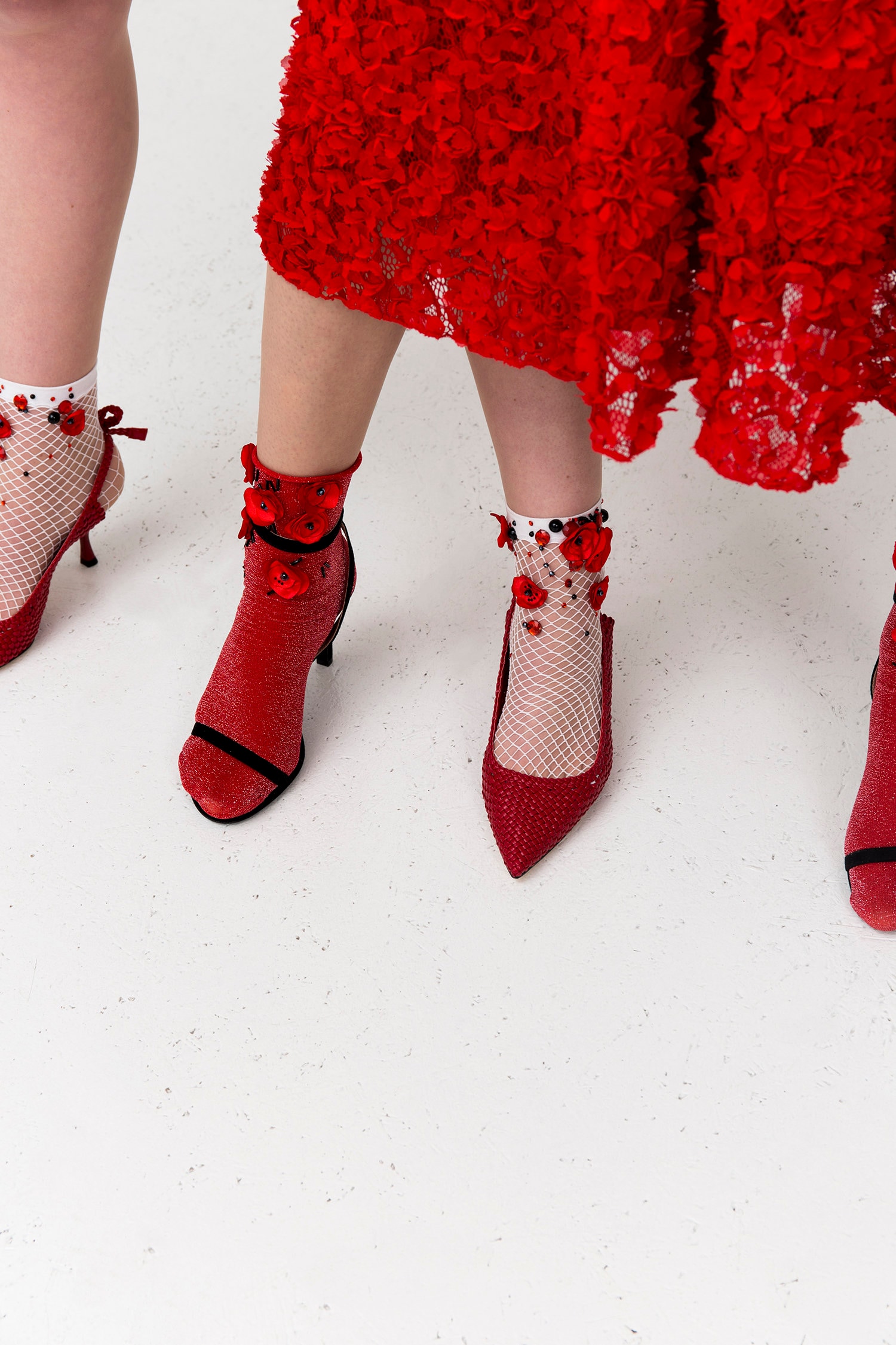 Snow White Fishnet Socks Red Poppyseed - Etsy