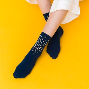 Dark Blue Nylon Socks Ultramarine Dream - Etsy