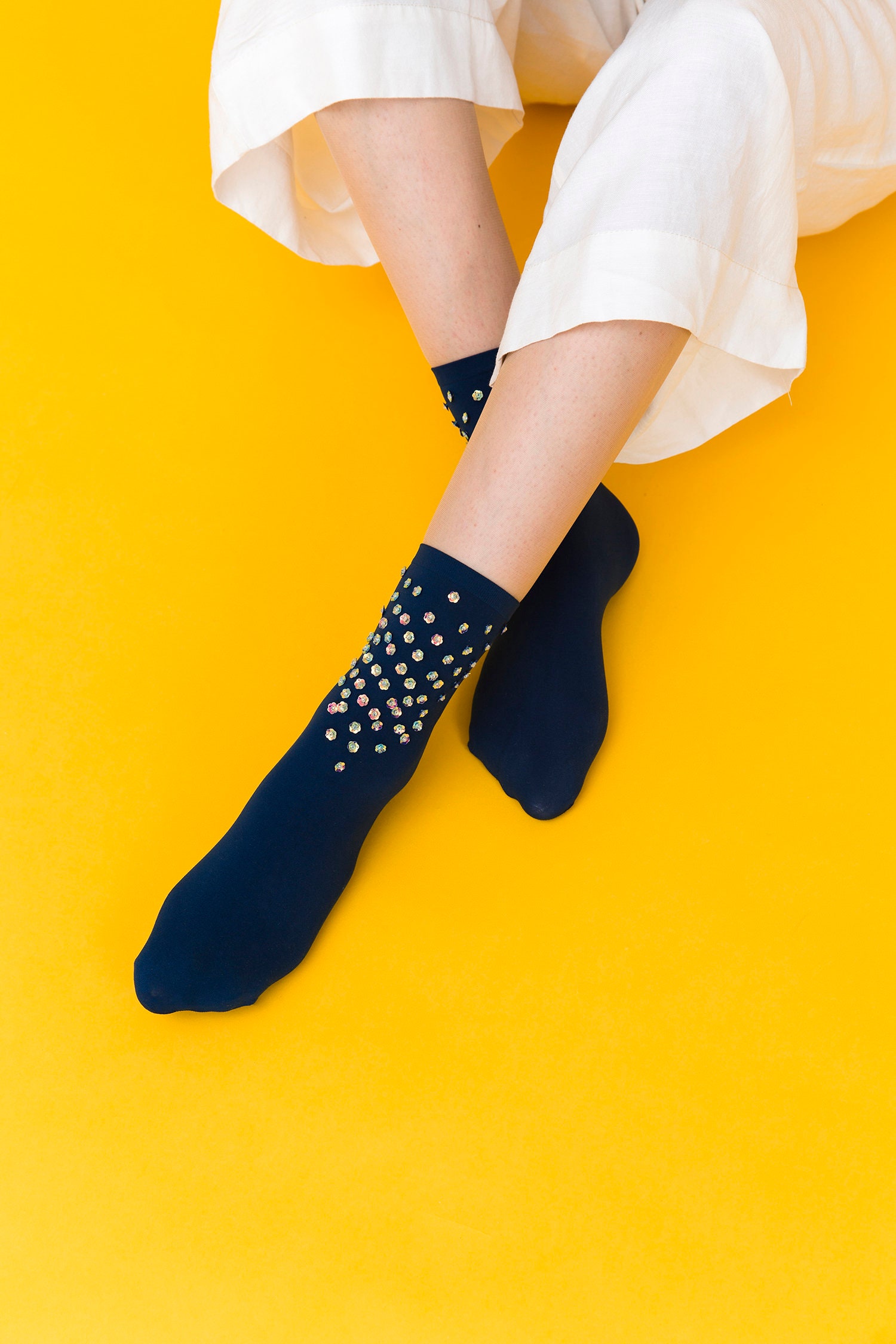 Dark Blue Nylon Socks Ultramarine Dream - Etsy