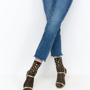 Starry Night Glitter Shiny Socks Golden Stars - Etsy