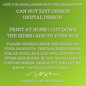 Grnchmas Box Template PRINTABLE DIGITAL DESIGN 9x6.5x4 Box - Etsy