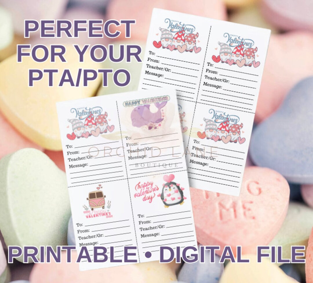 Pta Pto Cute Valentines Day Grams PRINTABLE DIGITAL DESIGN - Etsy
