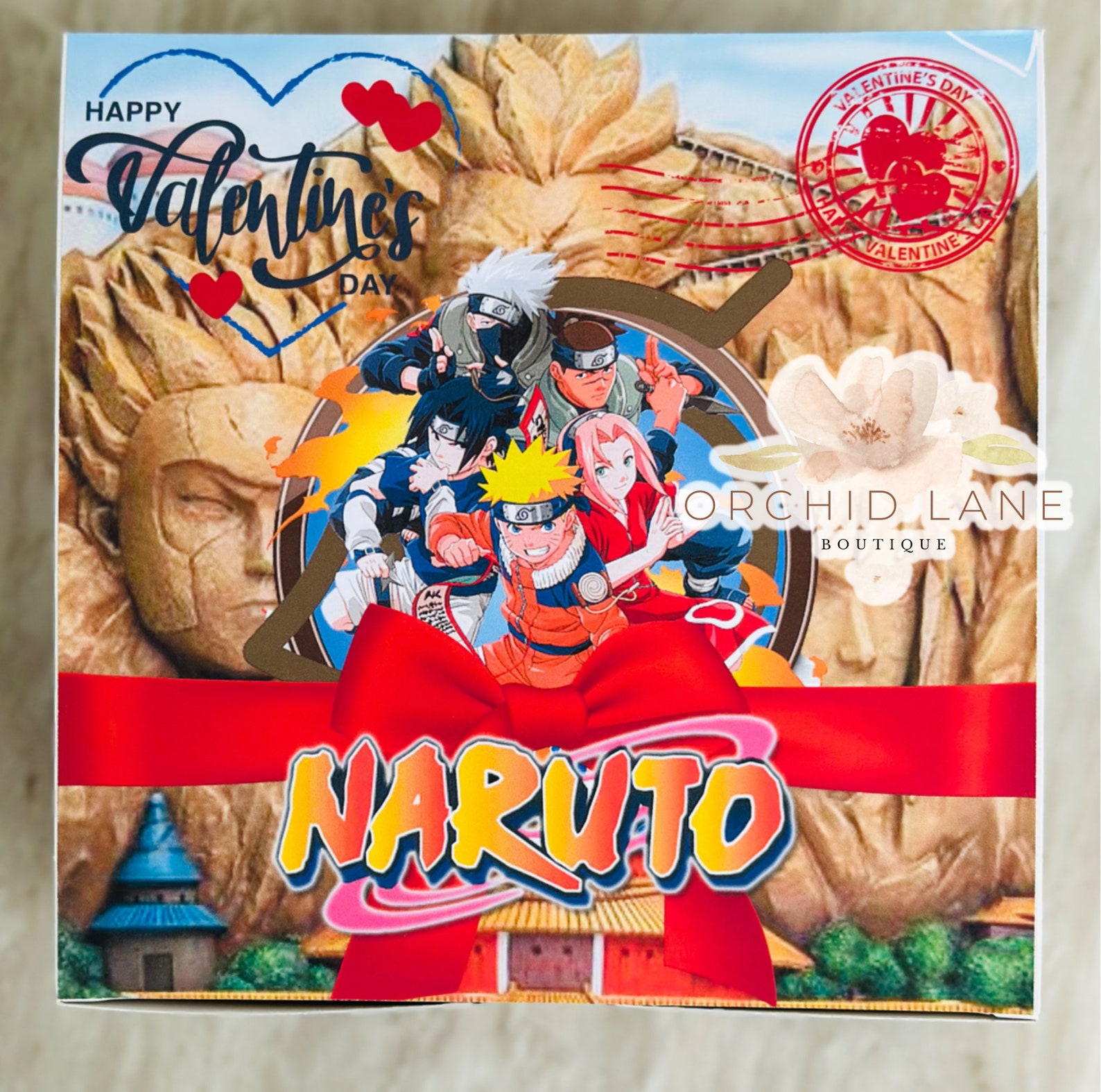 Anime Valentines Box Template PRINTABLE DIGITAL DESIGN 8x8x4 Box - Etsy