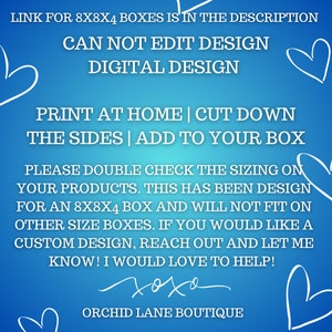 Anime Valentines Box Template PRINTABLE DIGITAL DESIGN 8x8x4 Box - Etsy