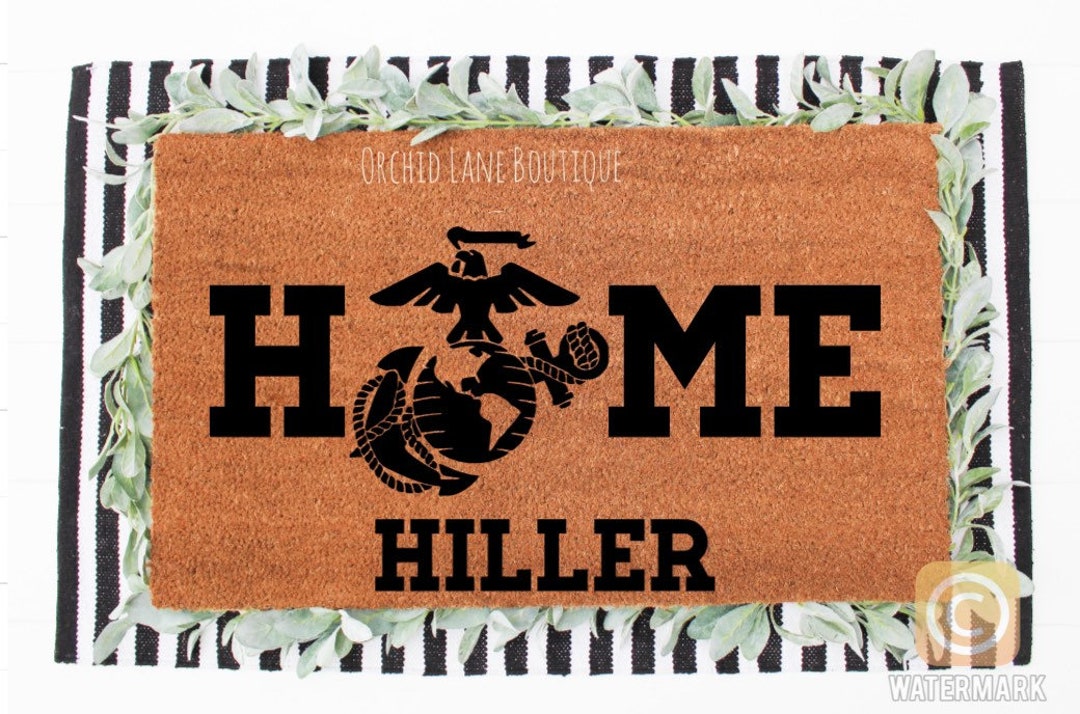 USMC HOME Doormats | Marine | EGA | Home - Etsy