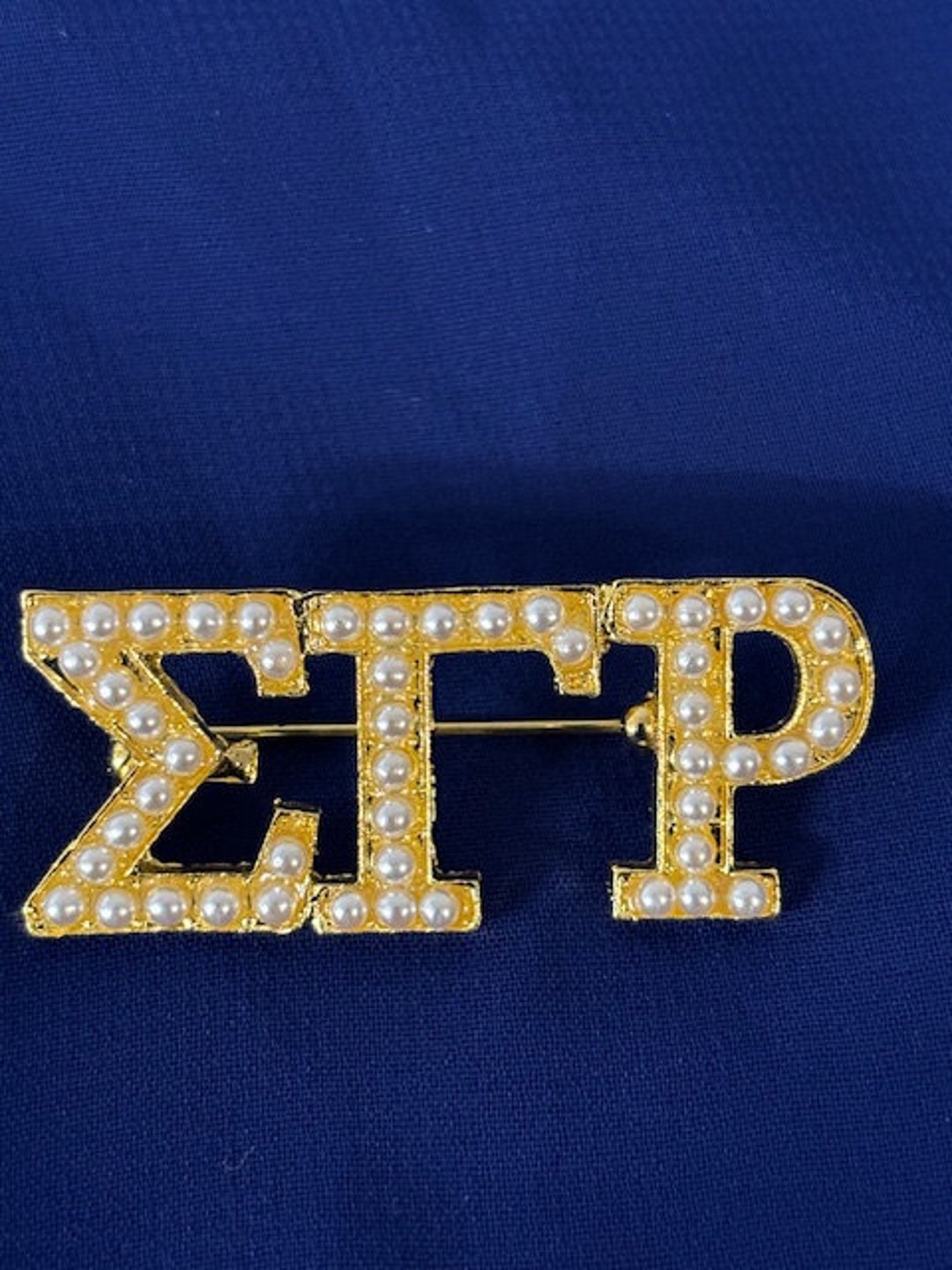 Sigma Gamma Rho Gold-tone Brooch With Faux Pearls - Etsy