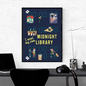 The Midnight Library Art Print Instant Download - Etsy