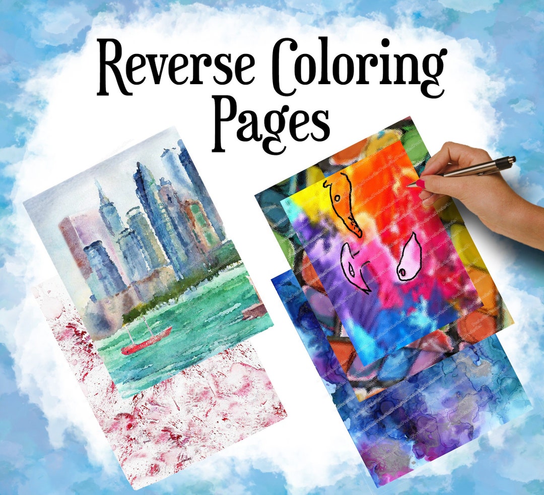 Adult Coloring Sheet | PDF Coloring Book | Reverse Coloring | Sketch ...
