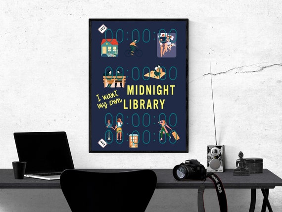 The Midnight Library Art Print Instant Download | Etsy