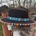 Beaded Fedora With Feathered Hat Band. - Etsy