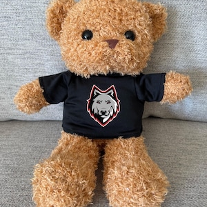 Custom College Apparel, Teddy Bear With Tee Shirt, Logo, Custom Stuffed ...